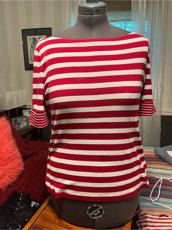 Lauren Ralph Lauren | Tops | Lauren Ralph Lauren Red And White Striped ...